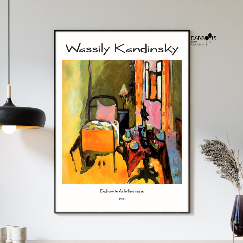 Wassily Kandinsky, Bedroom in Aintmillerstrasse, 1909, Kandinsky Wall ...