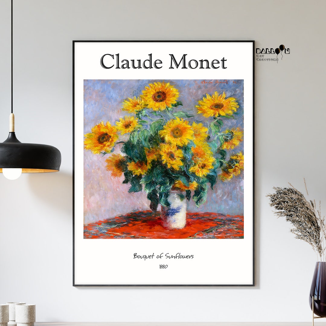 Claude Monet, Bouquet of Sunflowers, 1880, Monet Poster, Wall Home ...