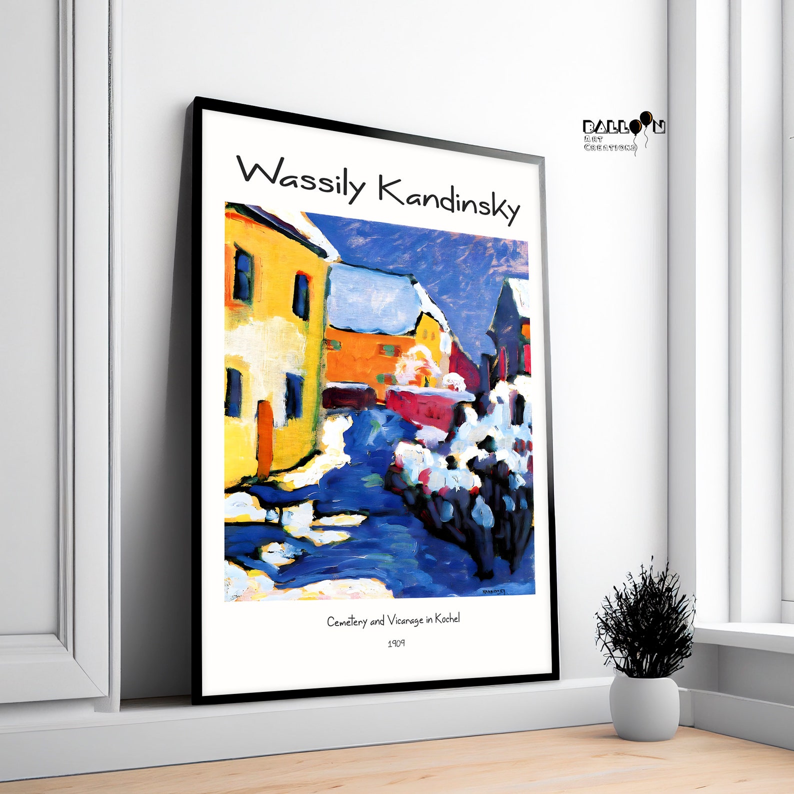 Wassily Kandinsky, Cemetery and Vicarage in Kochel, 1909, Kandinsky ...