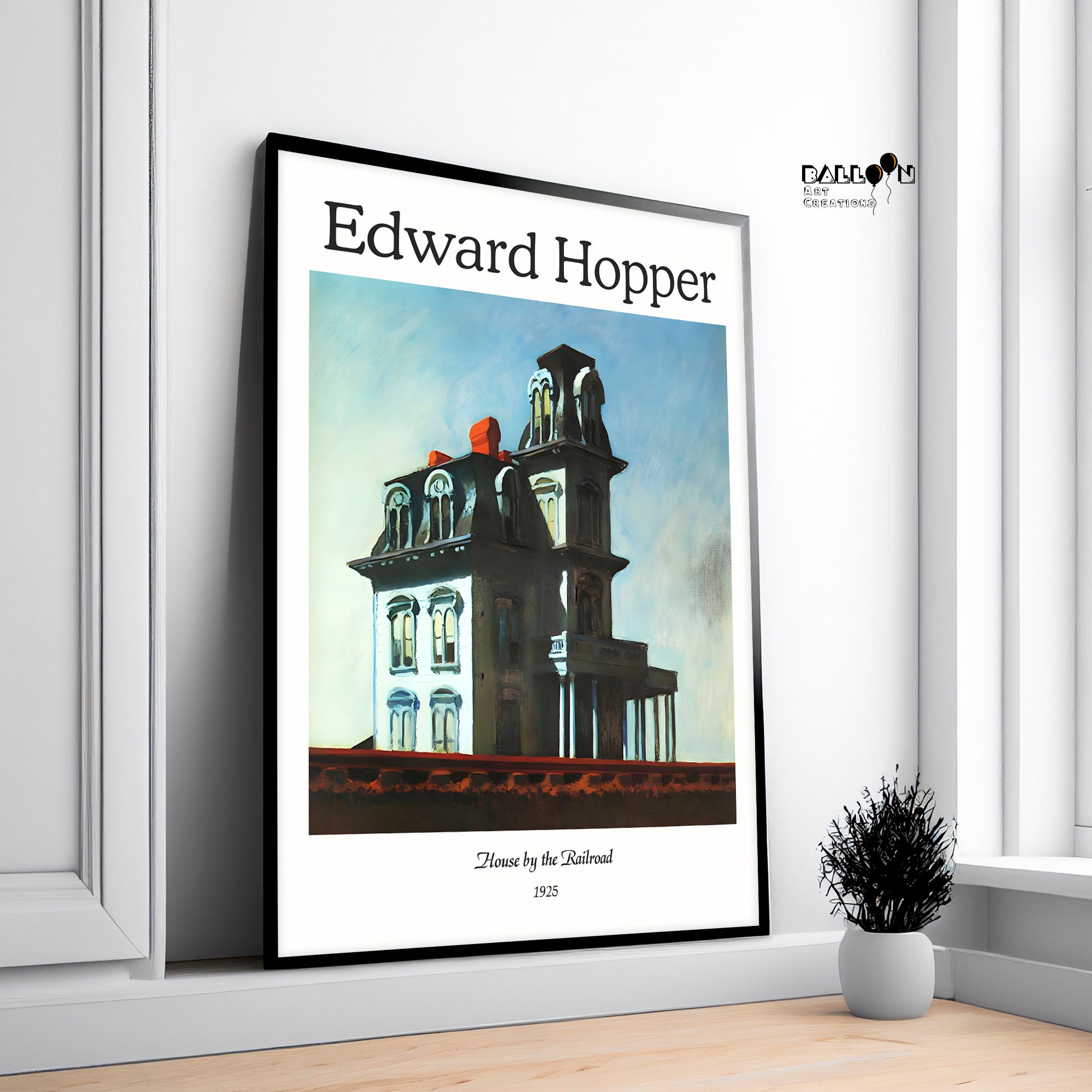 Edward Hopper, House by the Railroad, 1925, Edward Hopper Poster ...