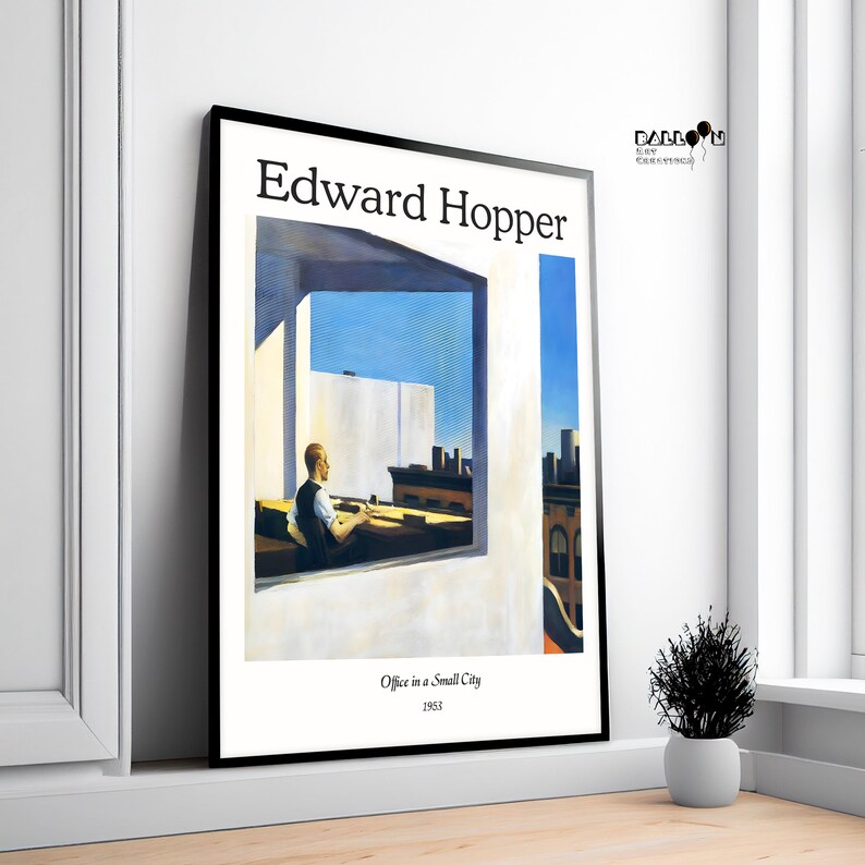 Edward Hopper, Office in a Small City, 1953, Edward Hopper Poster ...