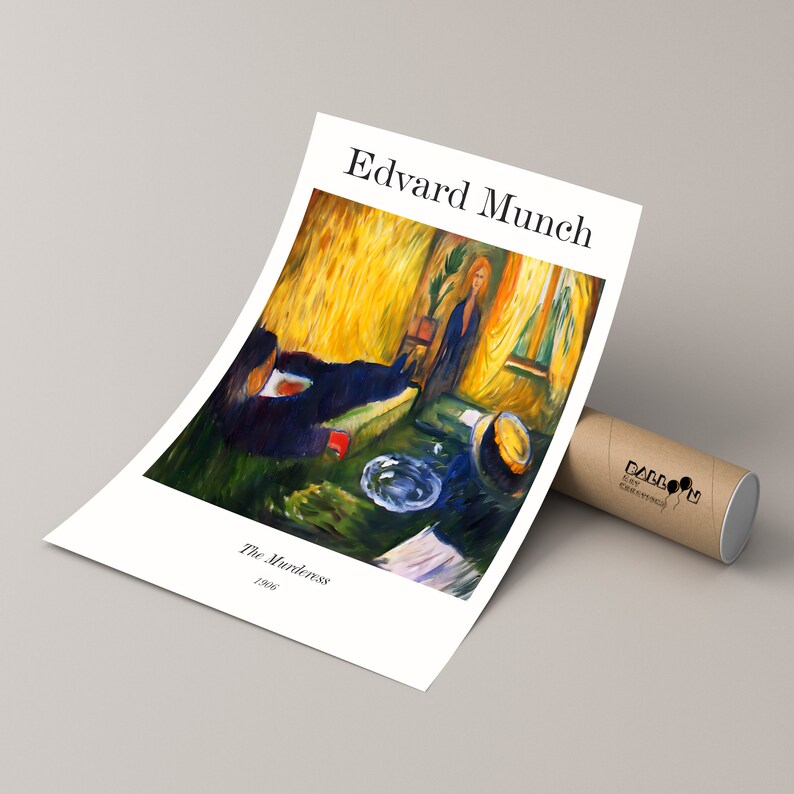 Edvard Munch, the Murderess, 1906, Edvard Munch Poster, Munch Wall ...