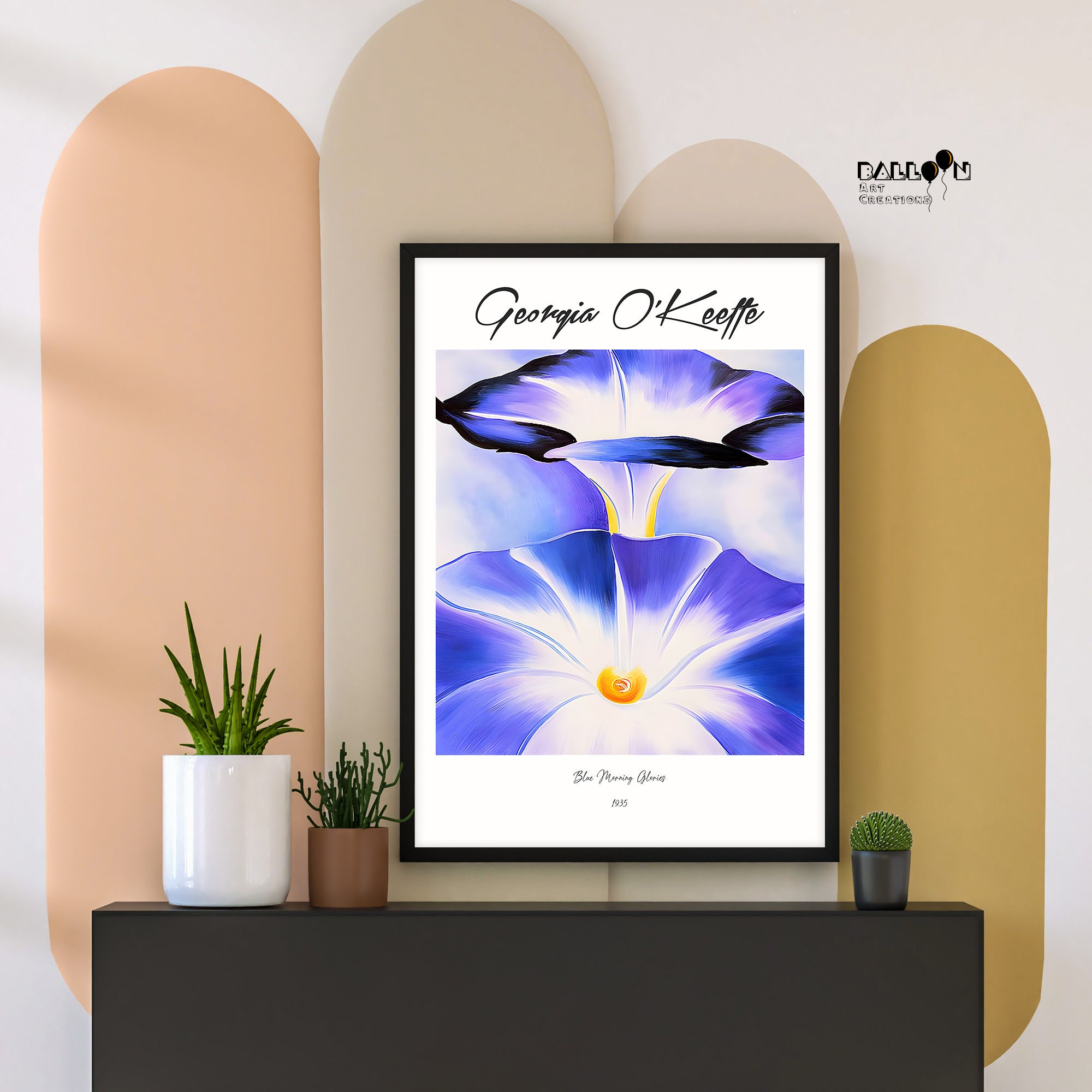 Georgia O'keeffe, Blue Morning Glories, 1935, Georgia O Keeffe Print ...