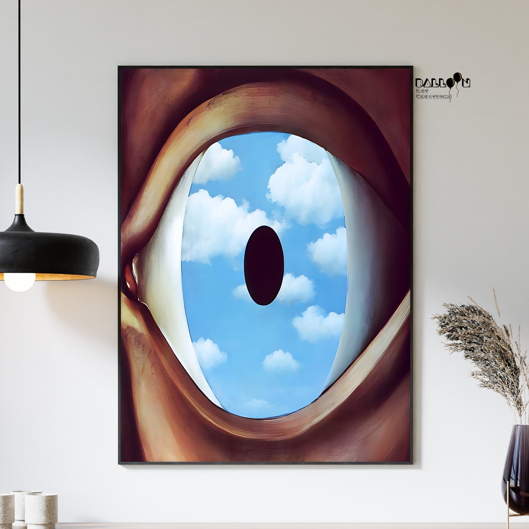 Rene Magritte, the False Mirror, 1928, Rene Magritte Poster, Surrealism ...