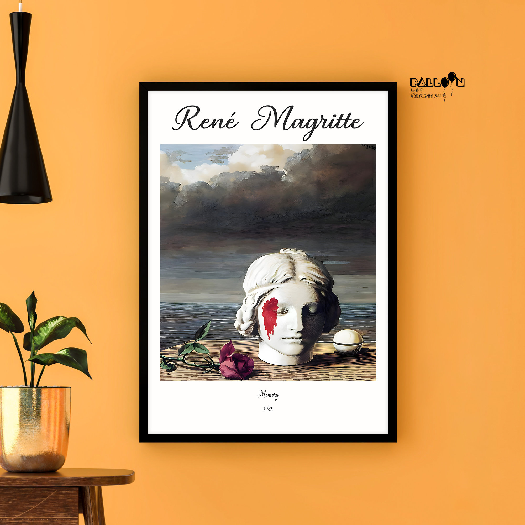 Rene Magritte, Memory, 1948, Rene Magritte Print, Surrealism Art ...
