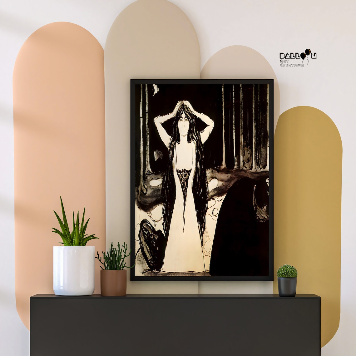 Edvard Munch, Ashes II, 1896, Edvard Munch Poster, Portrait Art ...