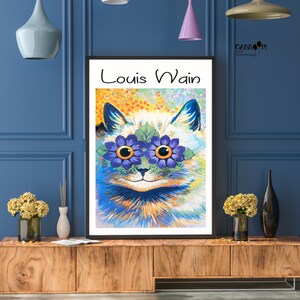 Louis Wain, Louis Wain Cat Poster, Illustration Poster, Home Wall Art ...