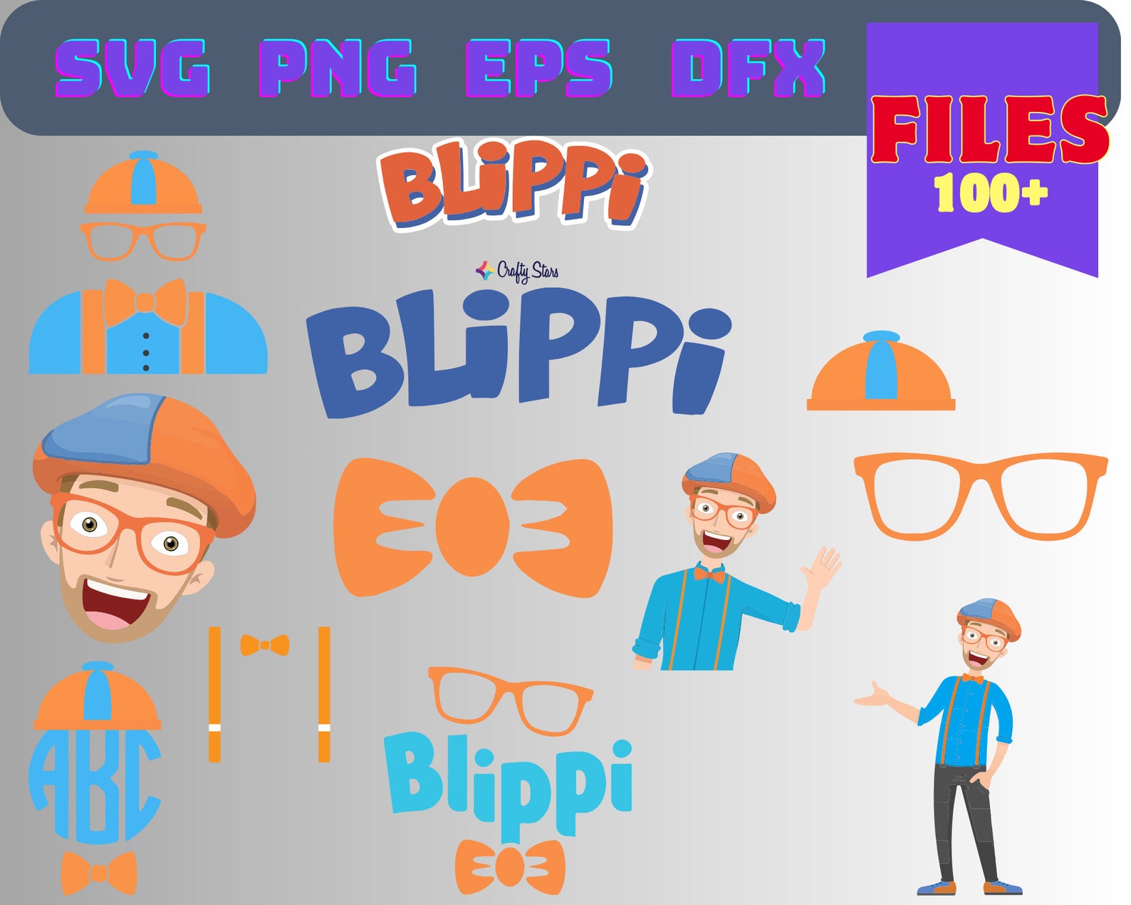 Blippi SVG Bundle, Happy Birthday Blippi Svg, Blippi Sublimation Design ...