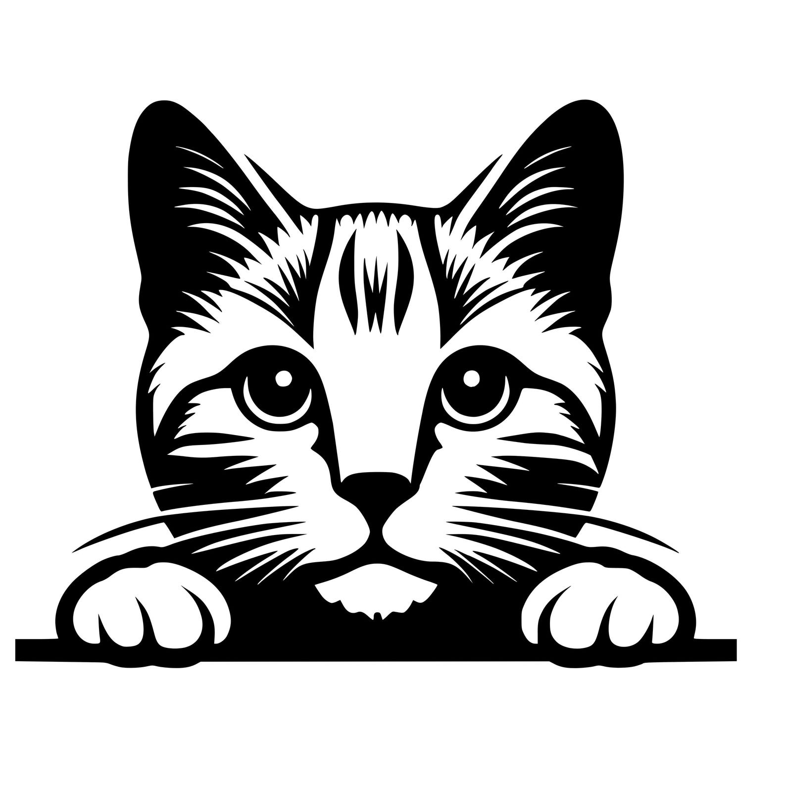 Ginger Cat Peeking SVG, PNG, JPG (digital Download) - Etsy