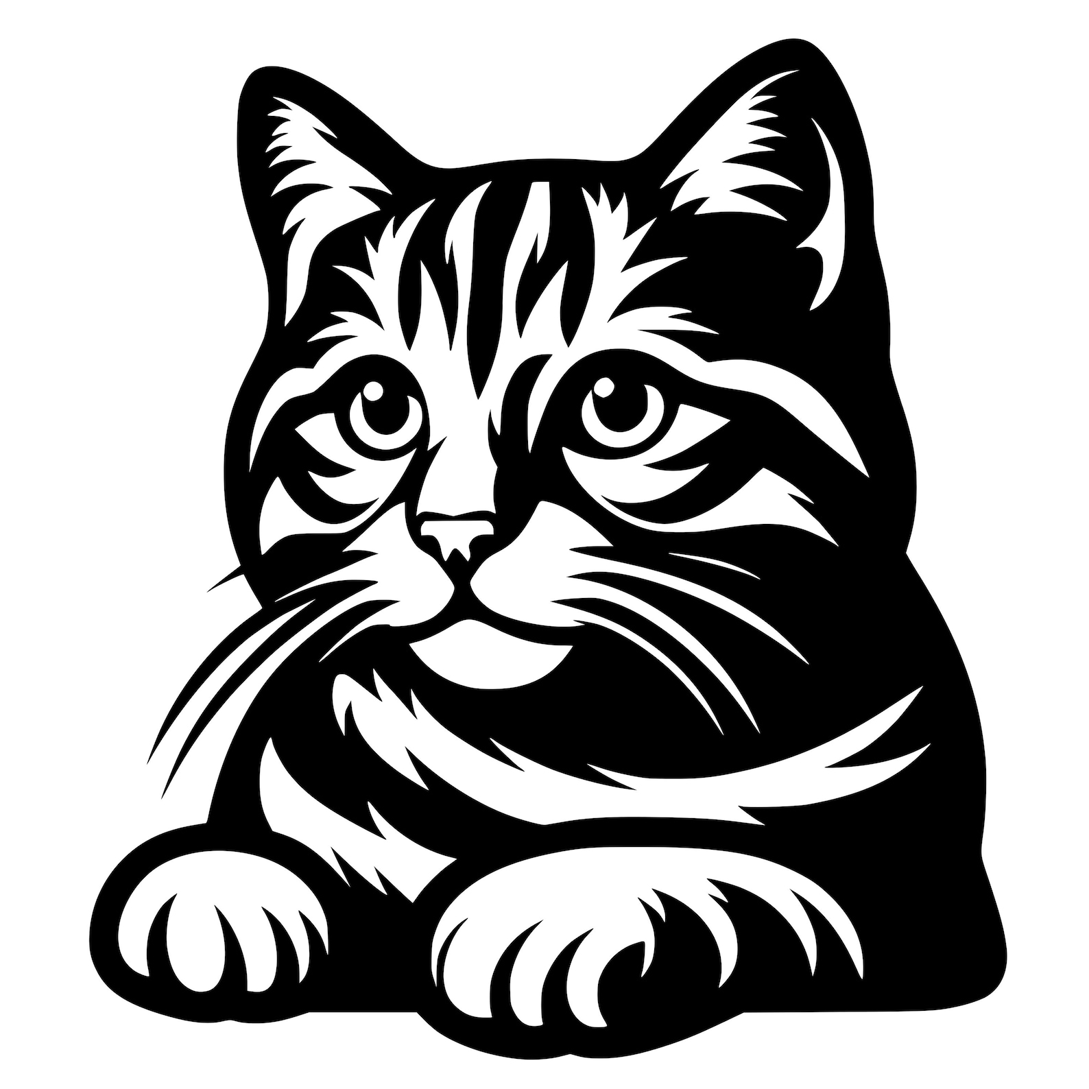 Ginger Cat Svg, Ginger Cat Peeking Graphic, Cute Cat Drawing, for Decor ...