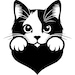 Calico Cat Svg, Calico With Heart, Cute Cat Vector, for T-shirts, Mugs ...