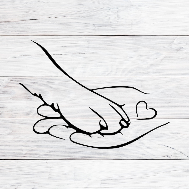 Paw and Hand Svg, Png, Paw Love SVG, Valentine Pet Svg, Dog Mom Svg ...
