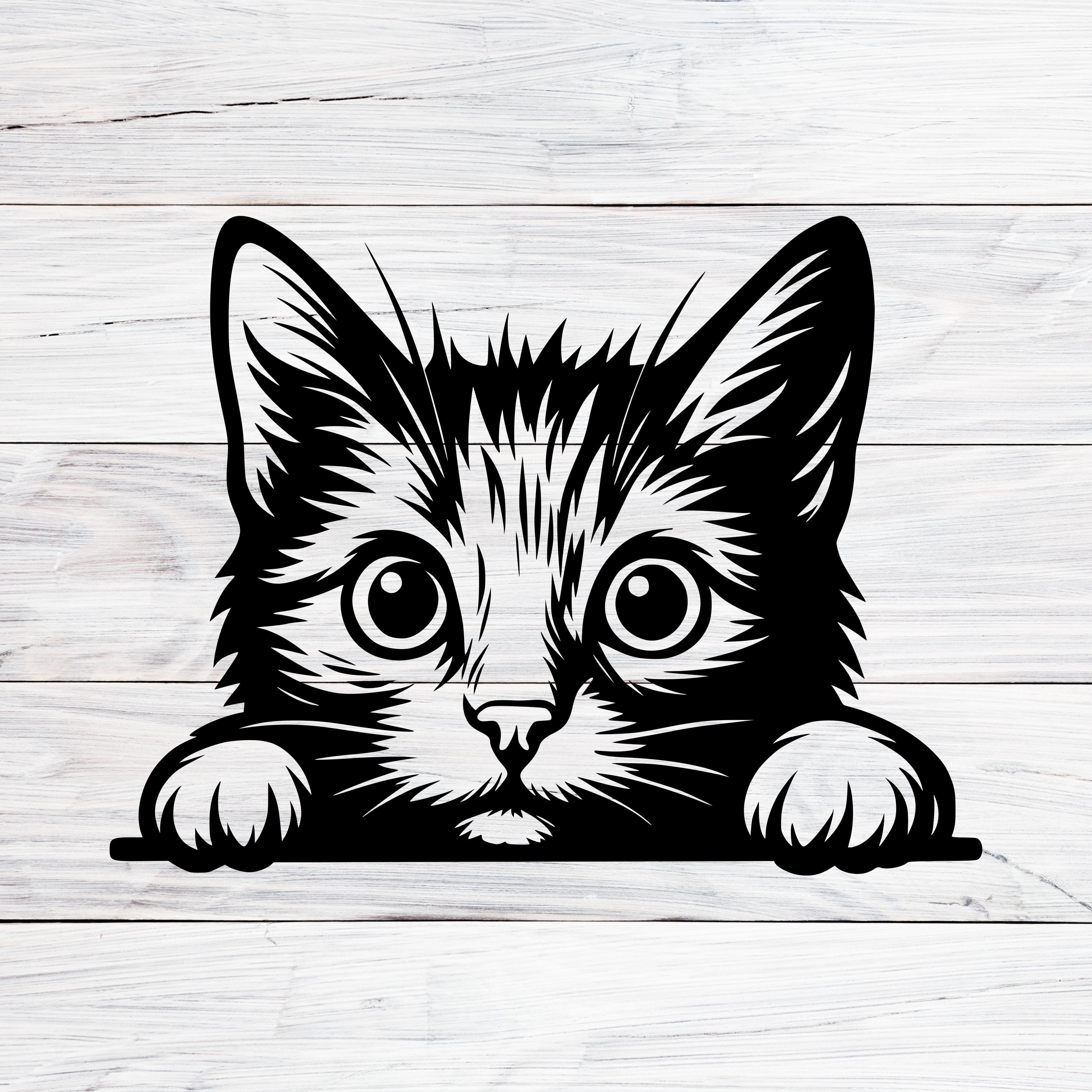 Ginger Cat Svg, Ginger Cat Peeking Design, Pet Face Svg, Funny Kitty ...