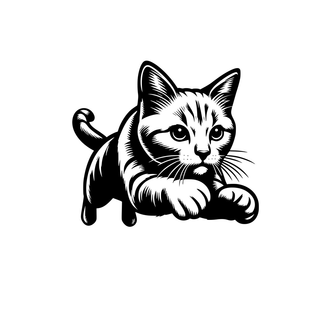 Ginger Cat Leaping Vector, Jumping Tabby Clipart (SVG, PNG, JPG) - Etsy