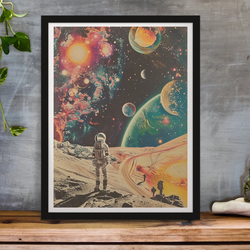 Retro Space Poster - Etsy