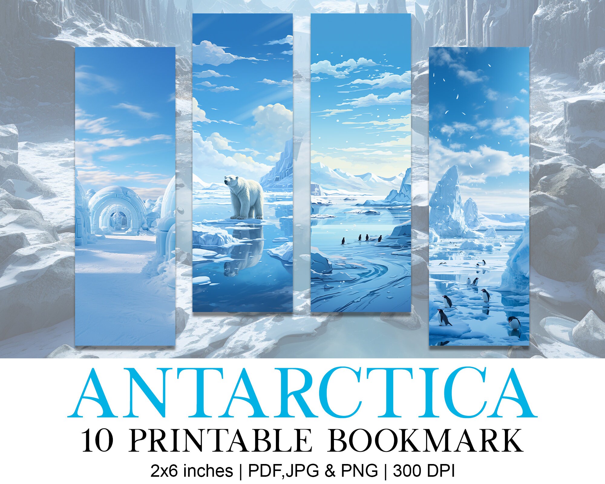 Antarctica Iceberg Bookmark Design, Reading Mode, Bookstack, Book Worm ...