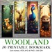 Woodland Animals Creature Printable Bookmark Designs, Aesthetic ...