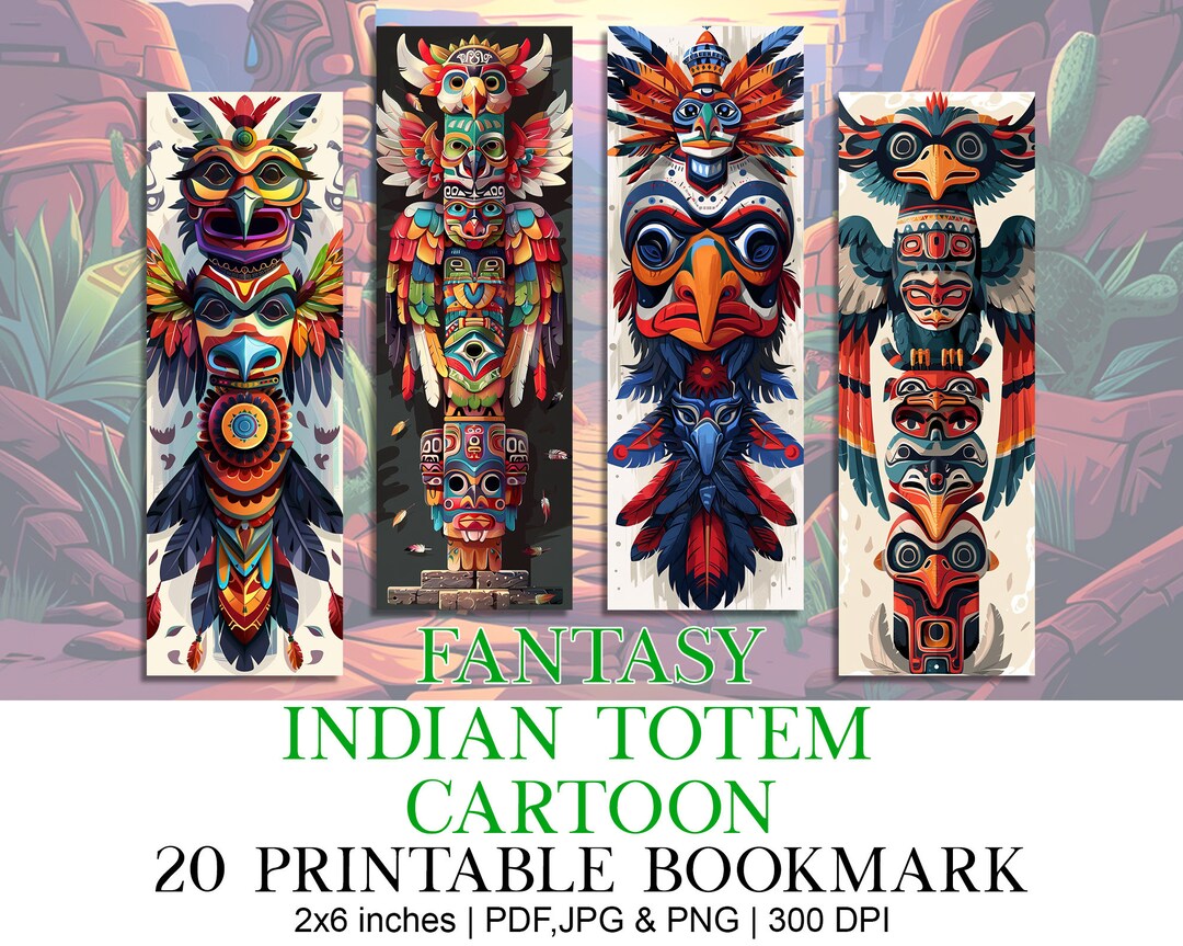 Indian Totem Pole | Bookmark Design, Reading Mode, Bookstack, Book Worm ...