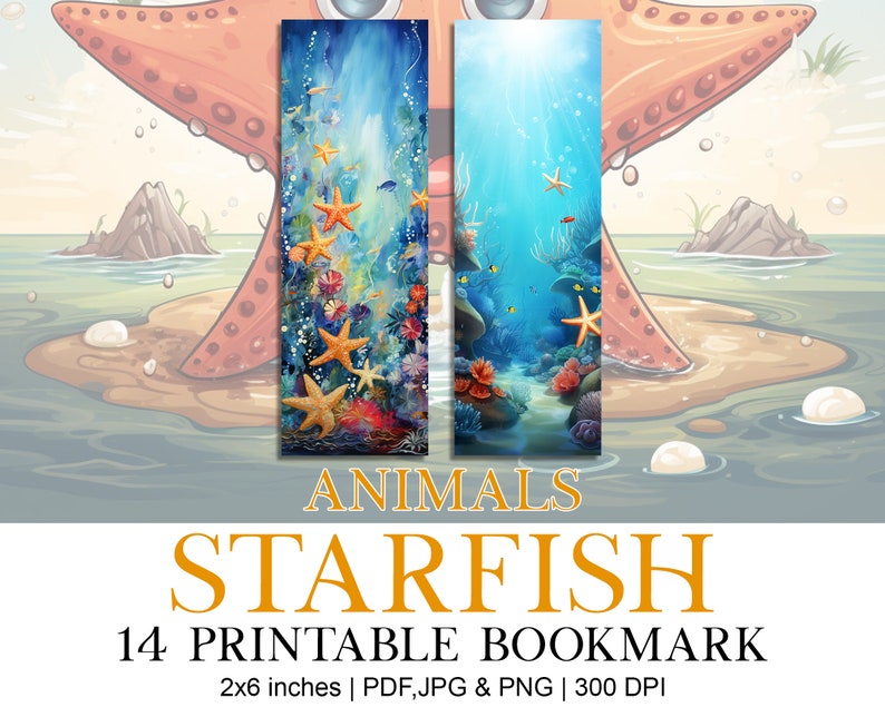 Real Starfish Ocean Bookmark Design, Reading Mode, Bookstack, Book Worm ...