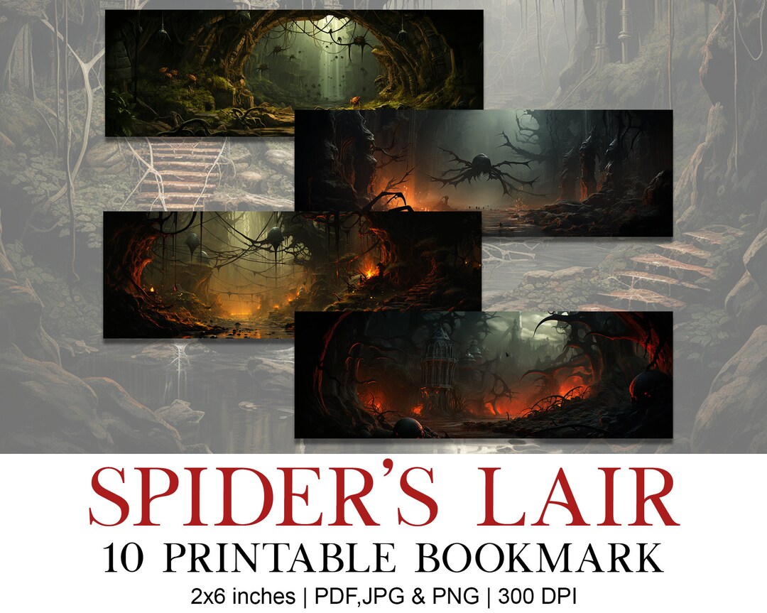 Spider's Lair Nest Bookmark Design, Reading Mode, Bookstack, Book Worm ...