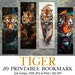 Realistic Tiger Colorful Printable Bookmark Designs, Aesthetic Template ...