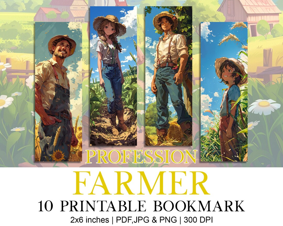 Farm Farmer Vegetable Bookmark Design, Reading Mode, Bookstack, Book ...