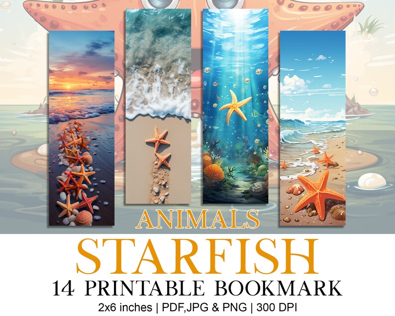 Real Starfish Ocean | Bookmark Design, Reading Mode, Bookstack, Book ...