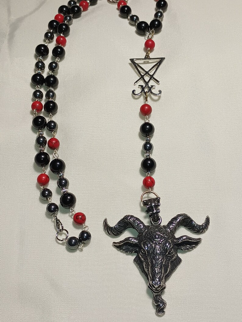Baphomet Rosary Satanic Occult Devil Luciferian Necklace - Etsy