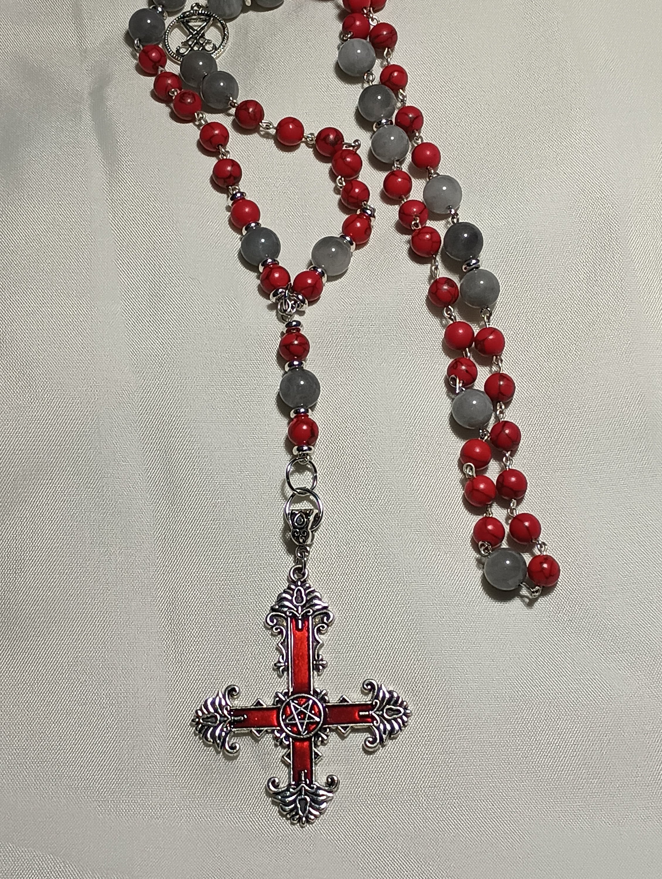 Inferno Rosary Satanic Occult Devil Luciferian Necklace - Etsy