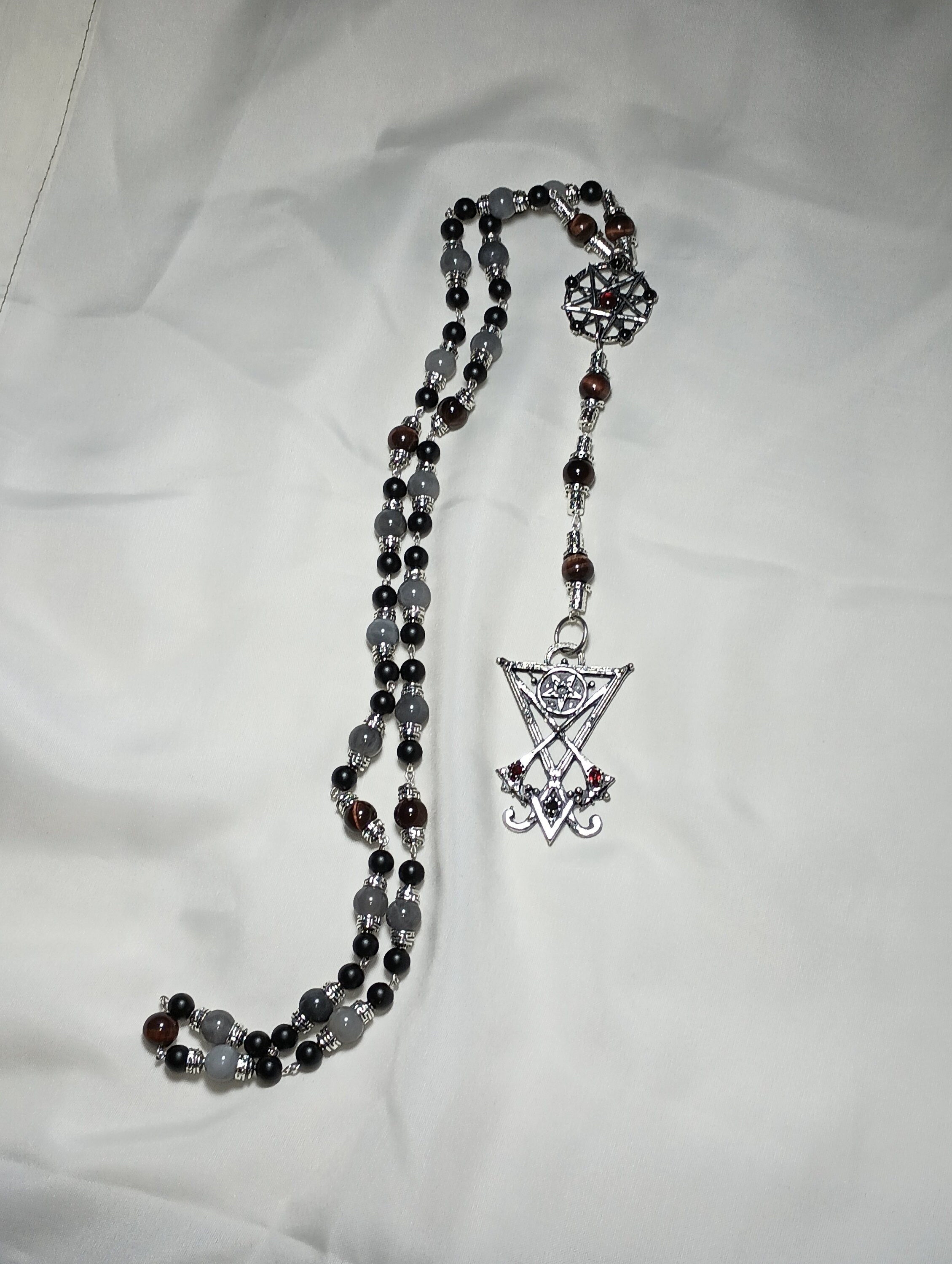 Lucifer Rosary Satanic Occult Devil Necklace - Etsy