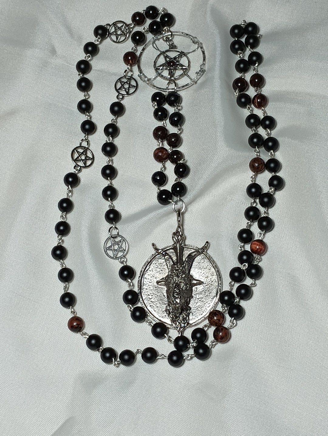 The Abyss Rosary Satanic Occult Devil Luciferian Necklace - Etsy