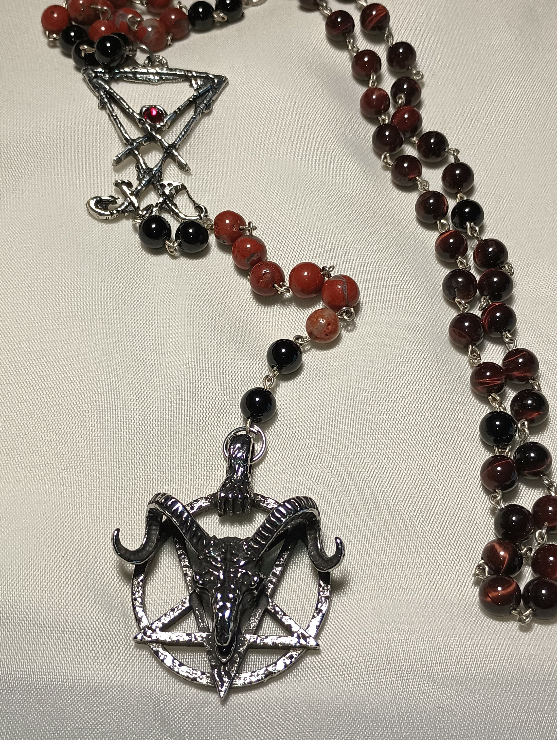 Mephisto Rosary Satanic Occult Devil Luciferian Necklace - Etsy