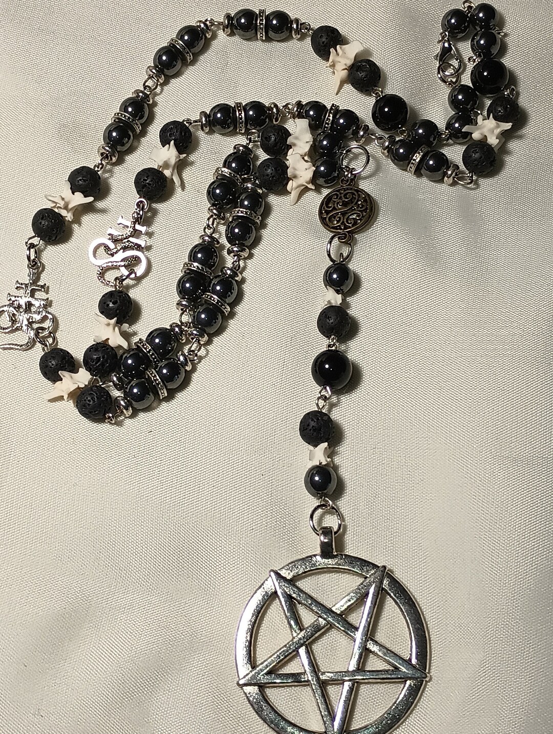 Black Mass Rosary Satanic Occult Devil Satan Demonic Beads Prayer ...