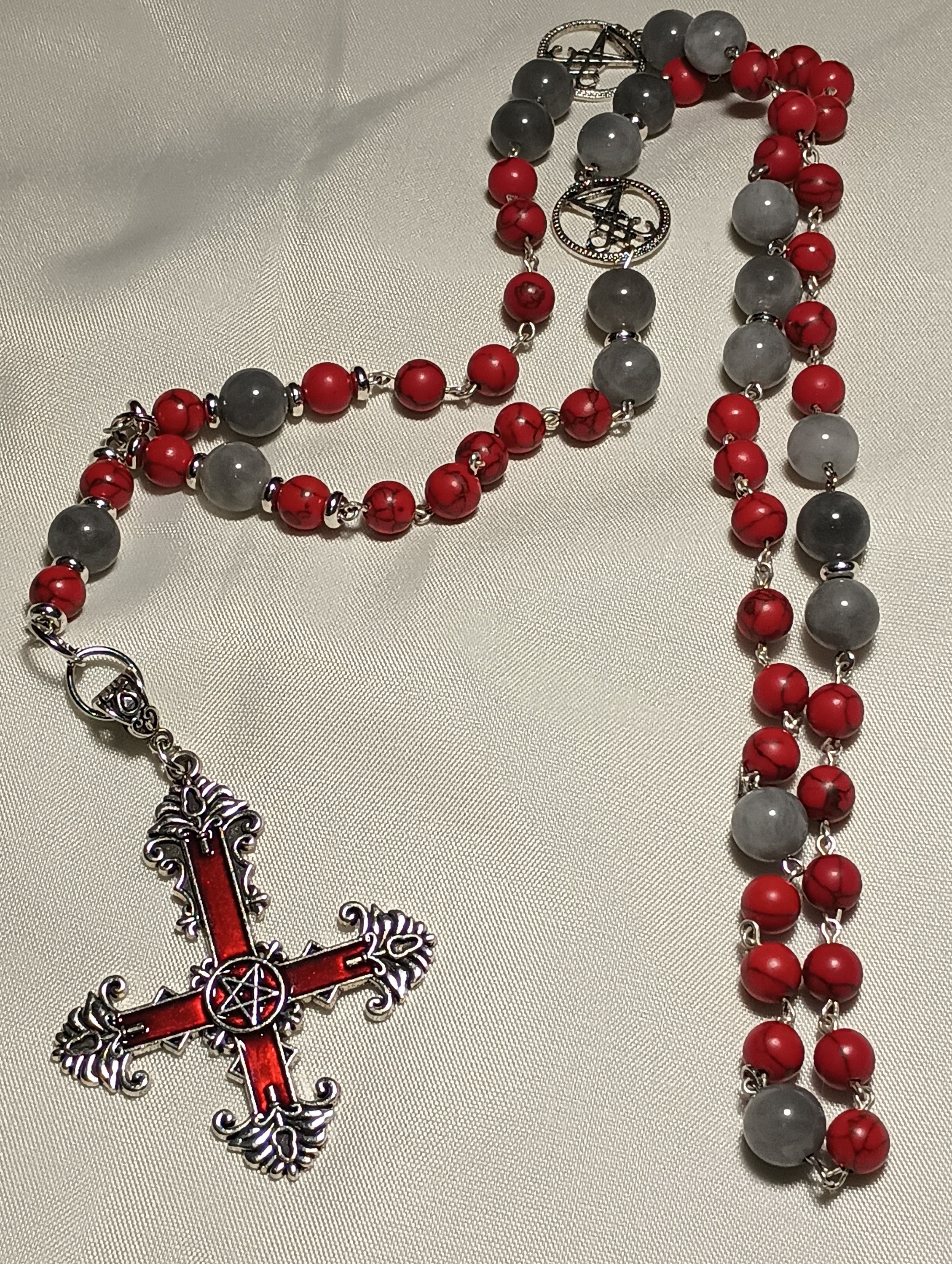 Inferno Rosary Satanic Occult Devil Luciferian Necklace - Etsy