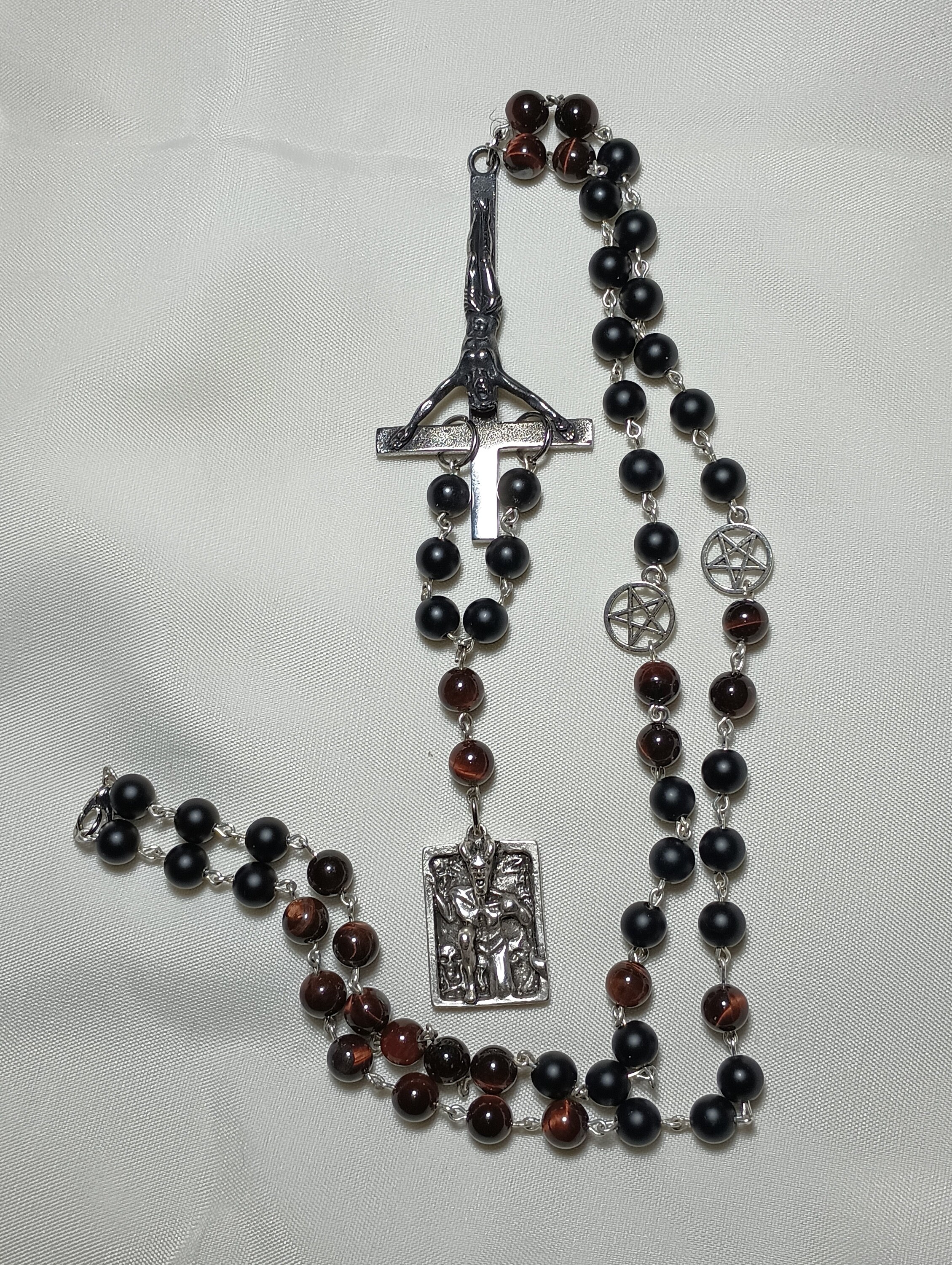 Blasphemy Rosary Satanic Occult Devil Luciferian Necklace - Etsy
