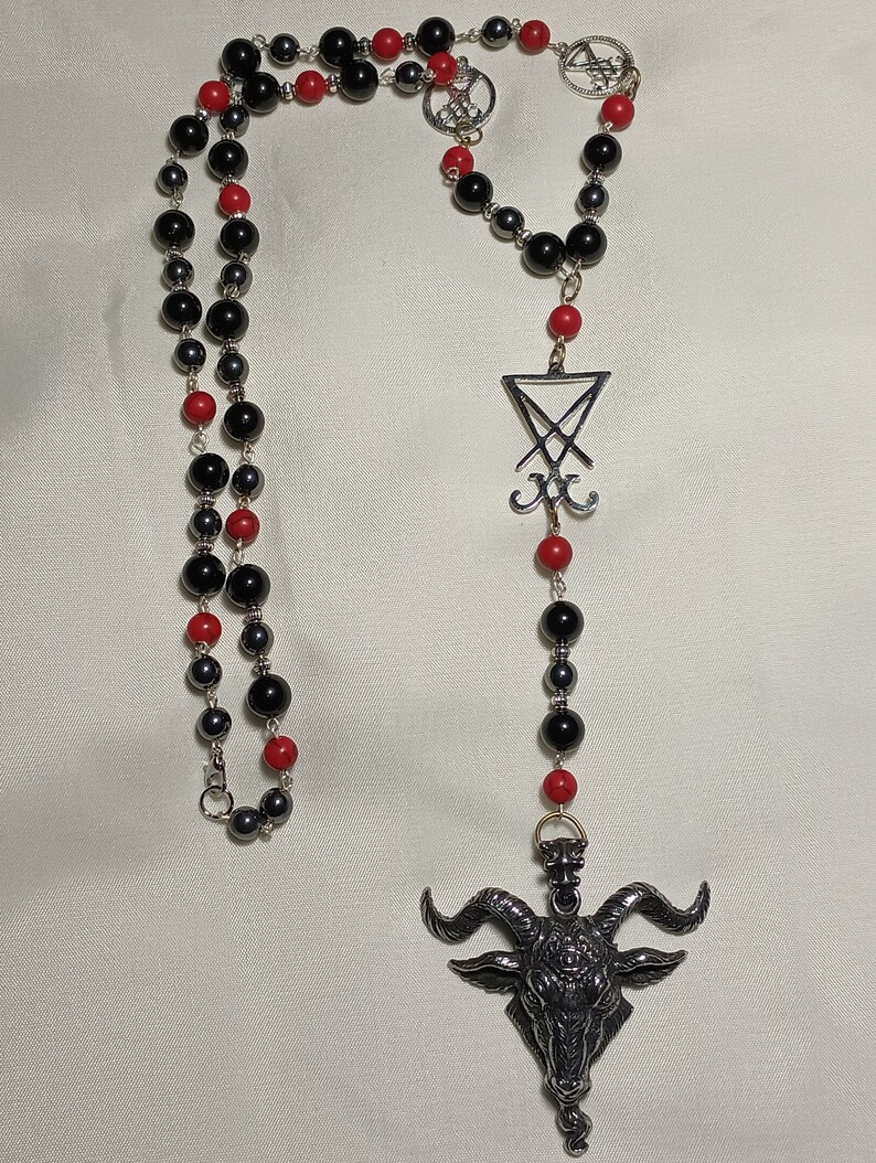 Baphomet Rosary Satanic Occult Devil Luciferian Necklace - Etsy