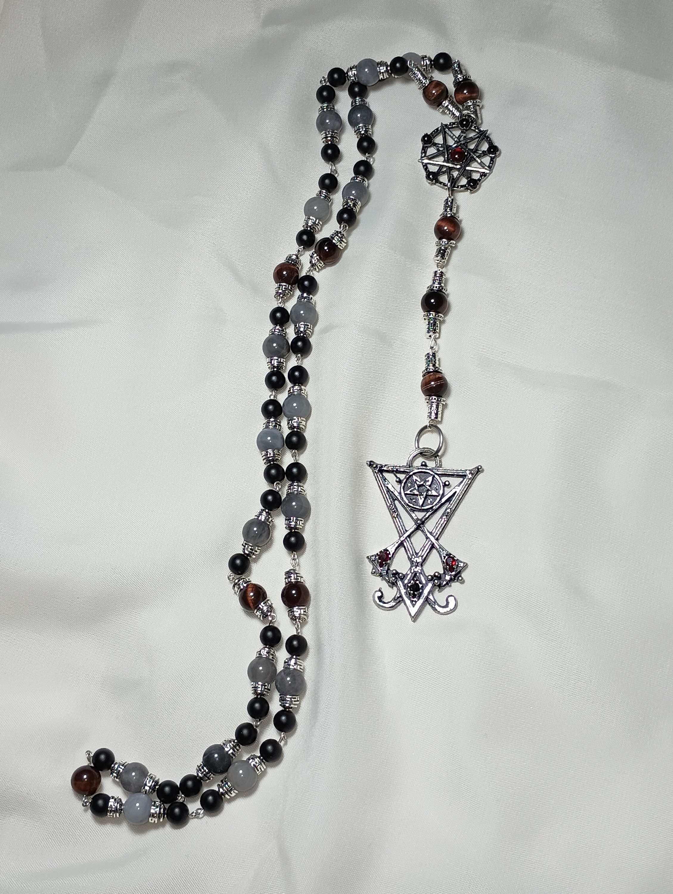 Lucifer Rosary Satanic Occult Devil Necklace - Etsy