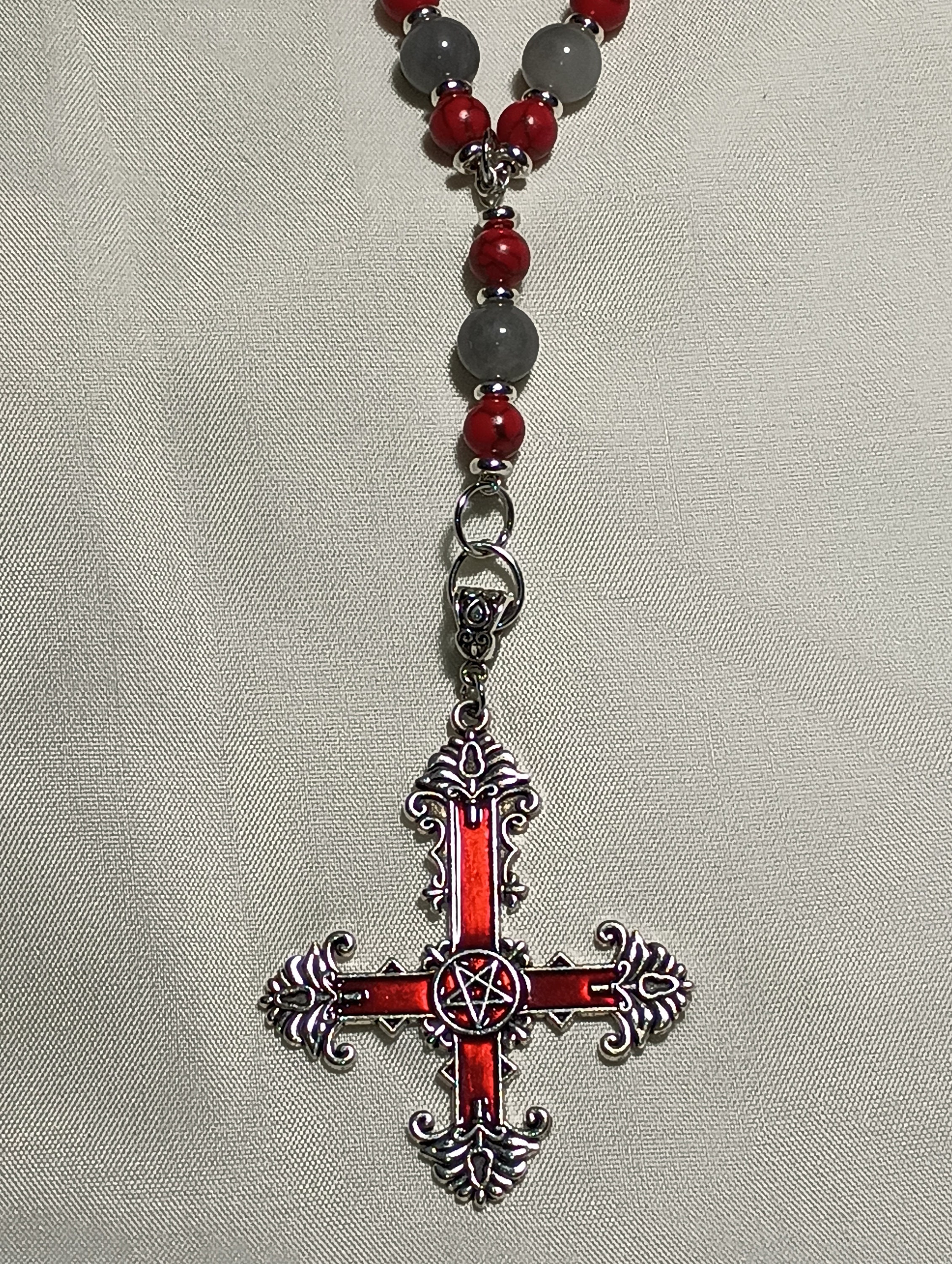 Inferno Rosary Satanic Occult Devil Luciferian Necklace - Etsy