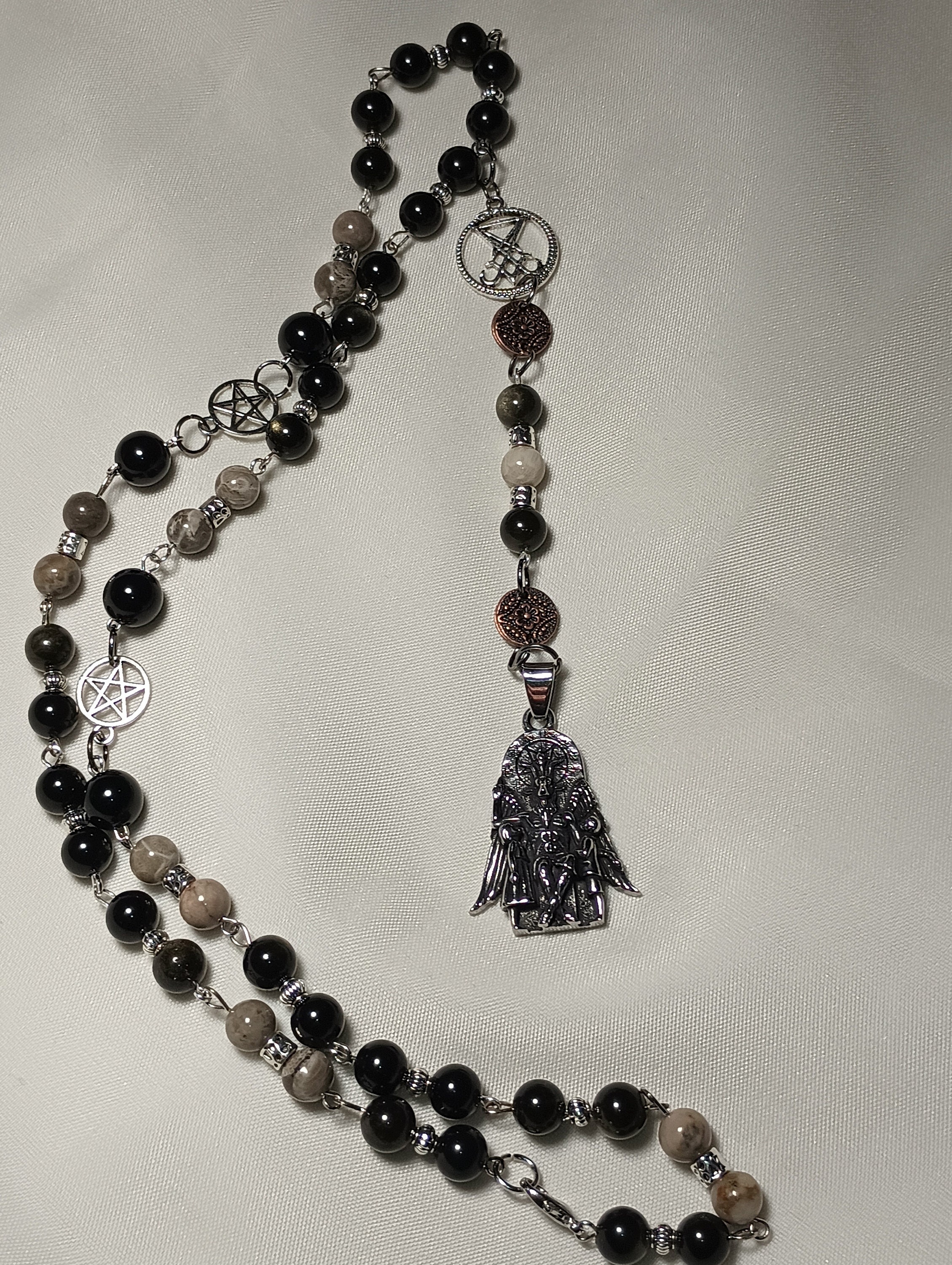 Virtue Rosary Satanic Occult Devil Luciferian Necklace - Etsy