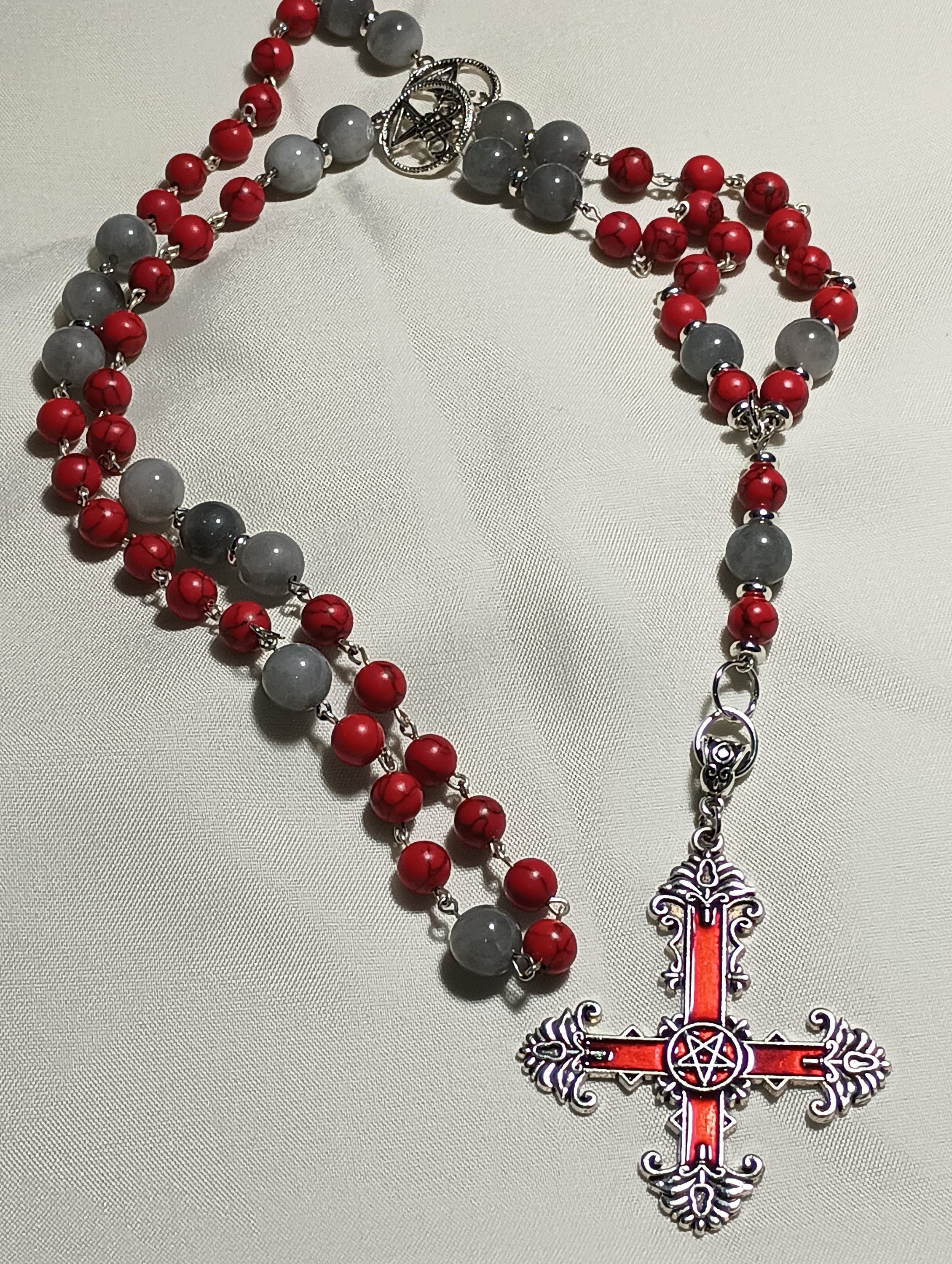 Inferno Rosary Satanic Occult Devil Luciferian Necklace - Etsy