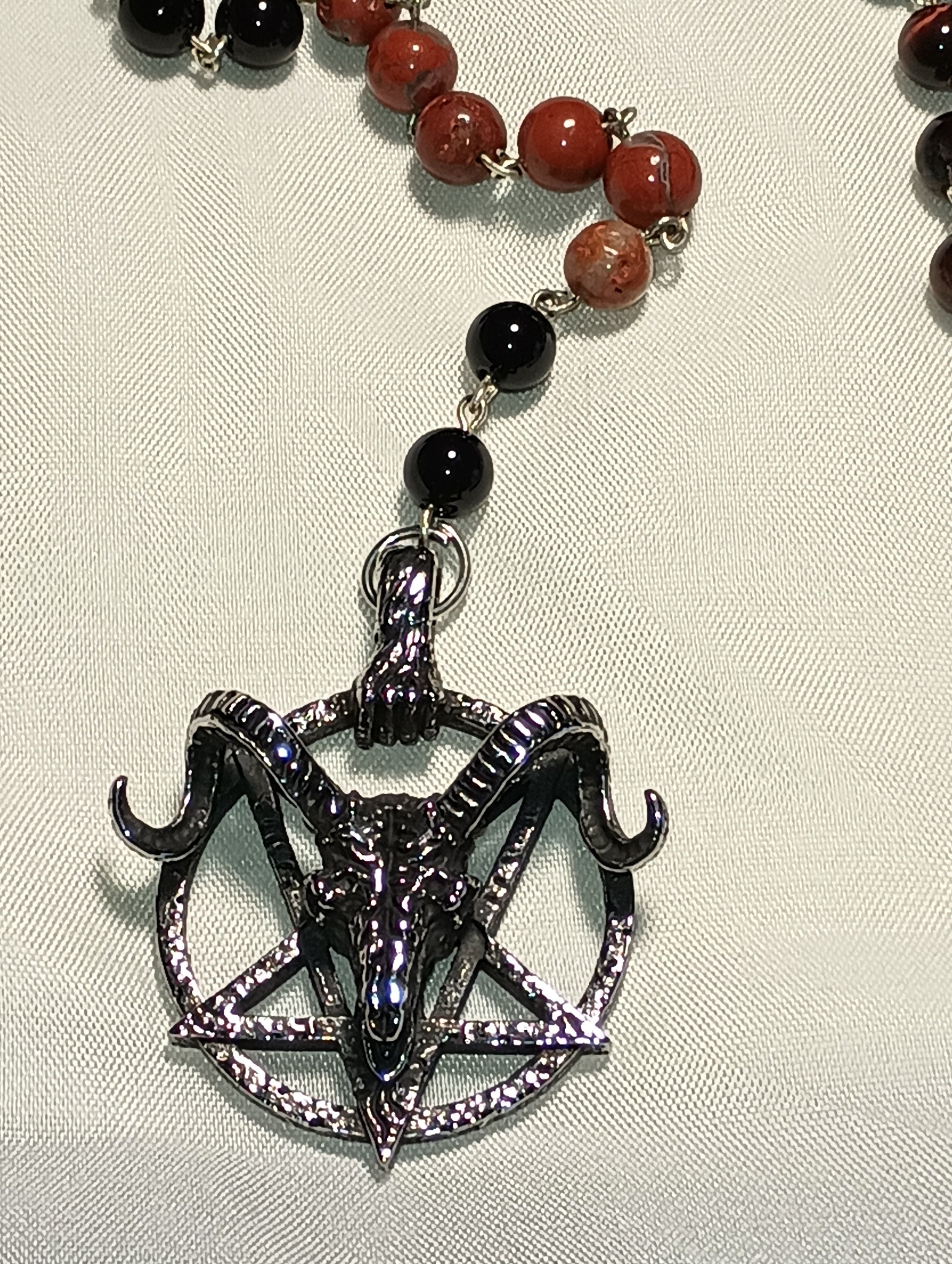 Mephisto Rosary Satanic Occult Devil Luciferian Necklace - Etsy