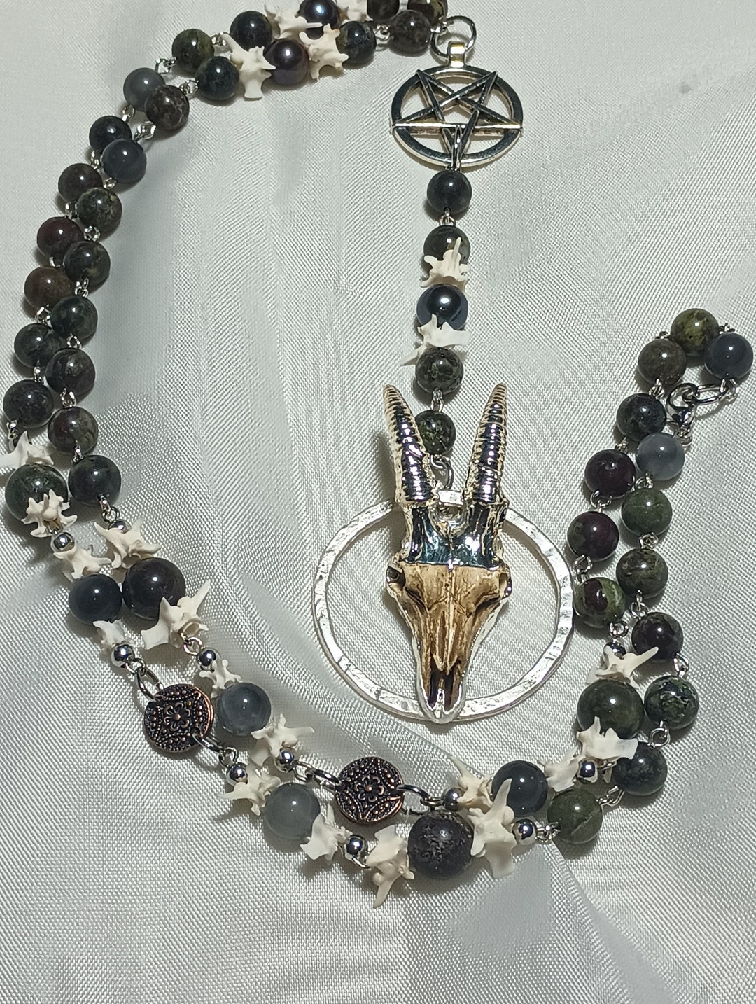 The Adversary Rosary Satanic Occult Devil Luciferian Necklace - Etsy