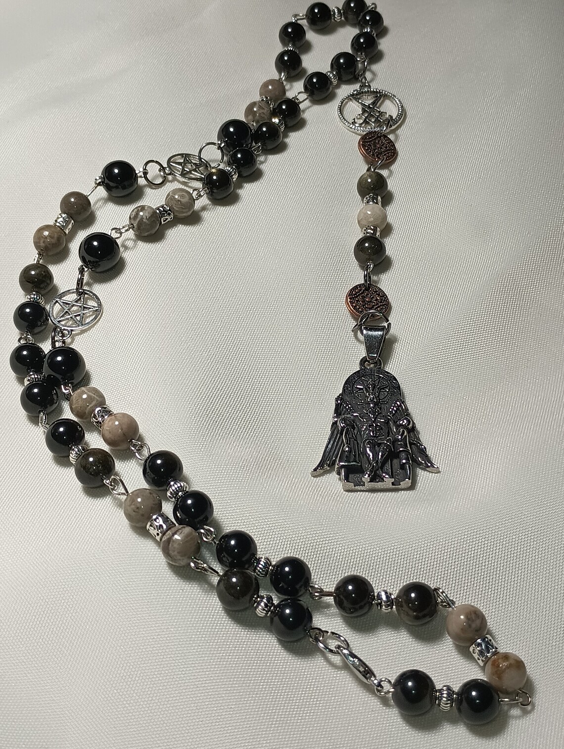 Virtue Rosary Satanic Occult Devil Luciferian Necklace - Etsy