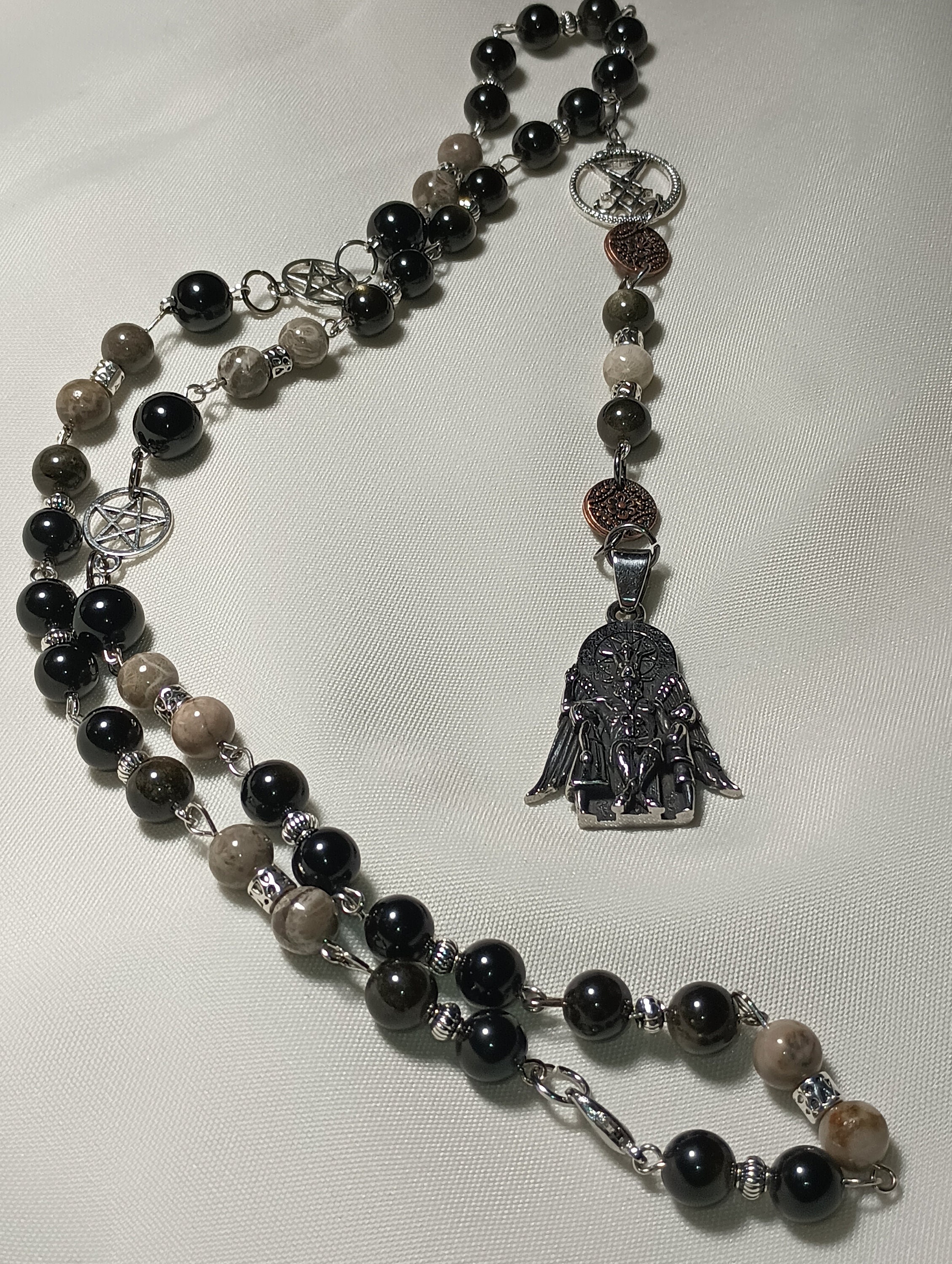 Virtue Rosary Satanic Occult Devil Luciferian Necklace - Etsy