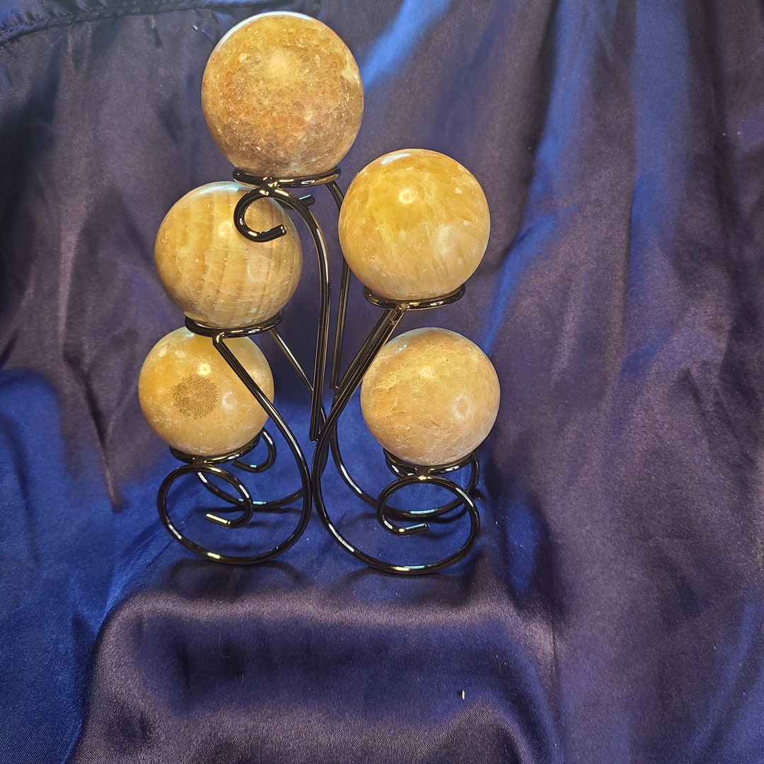 Golden Calcite Spheres - Etsy