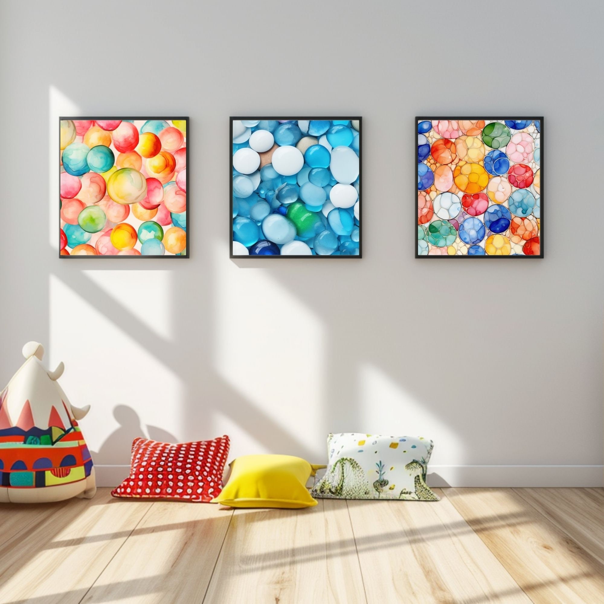Marble Mania Cheerful Colorful Marbles Seamless Patterns 18 Designs ...