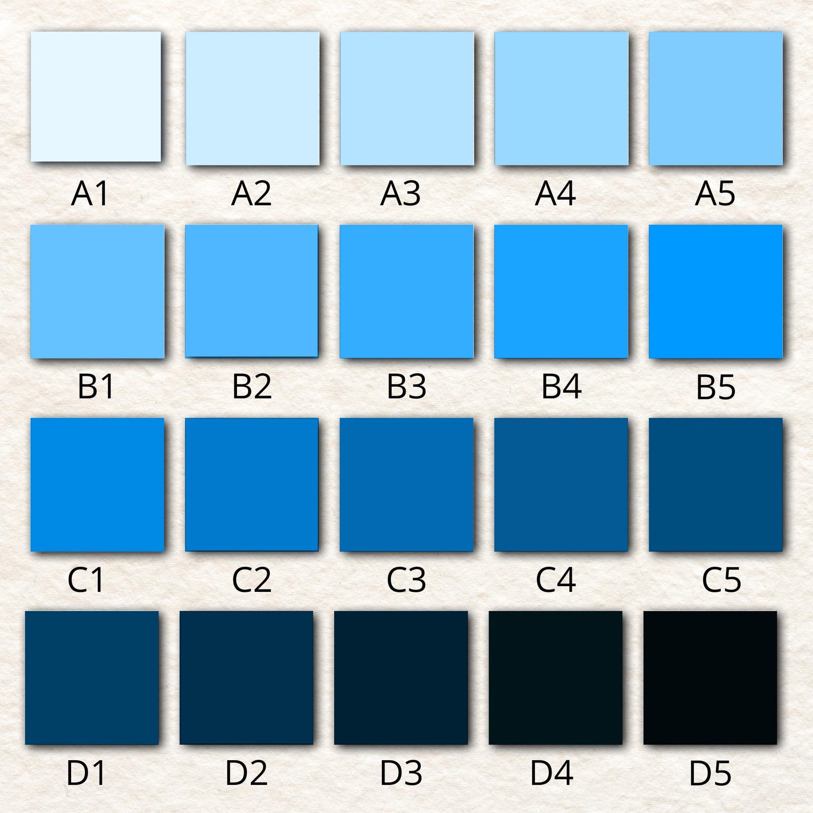 Shades of Blue Digital Paper Pack, Printable Blue Color Background ...
