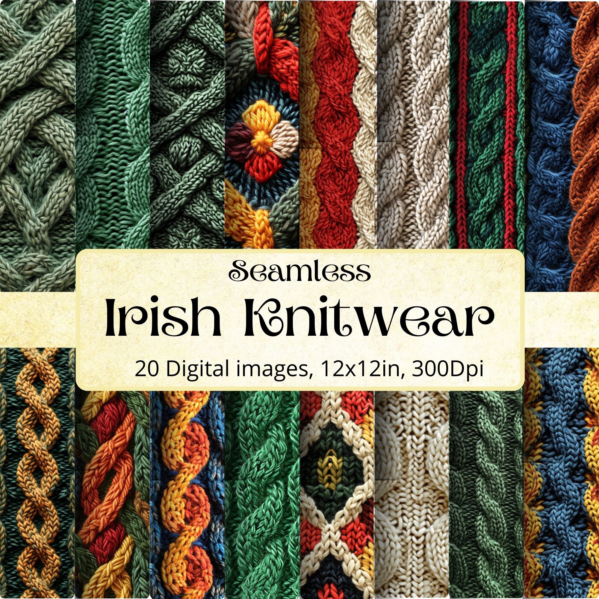 Irish Knitwear - Playful Knitting Patterns - Seamless Patterns ...