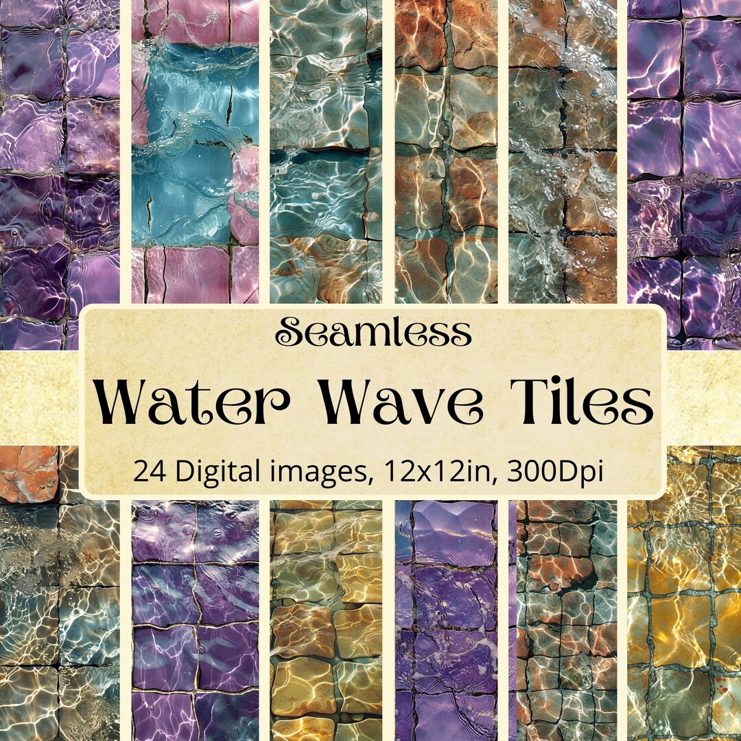 Water Wave Tiles - Exciting Wave Patterns - Seamless Patterns - 24 ...