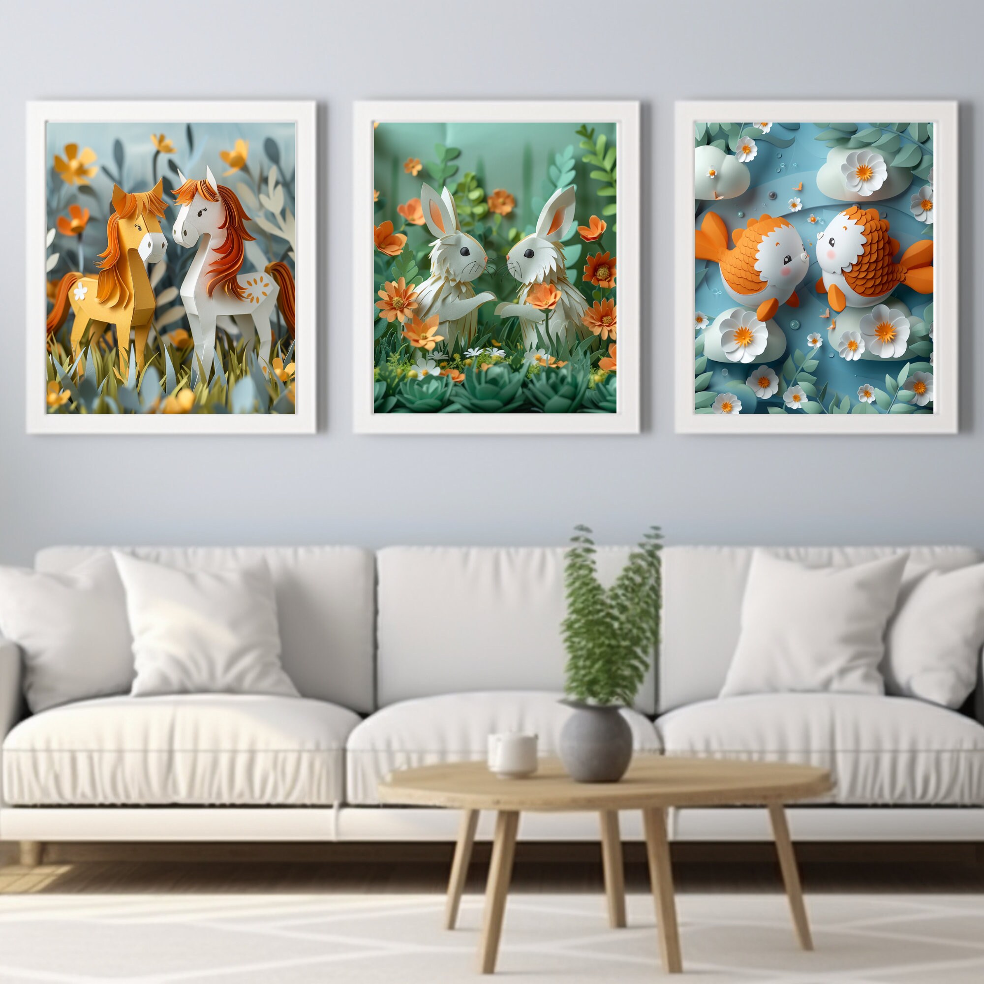 20 Wild Paper Animals Wild Animals digital Paper Paper Art Background ...